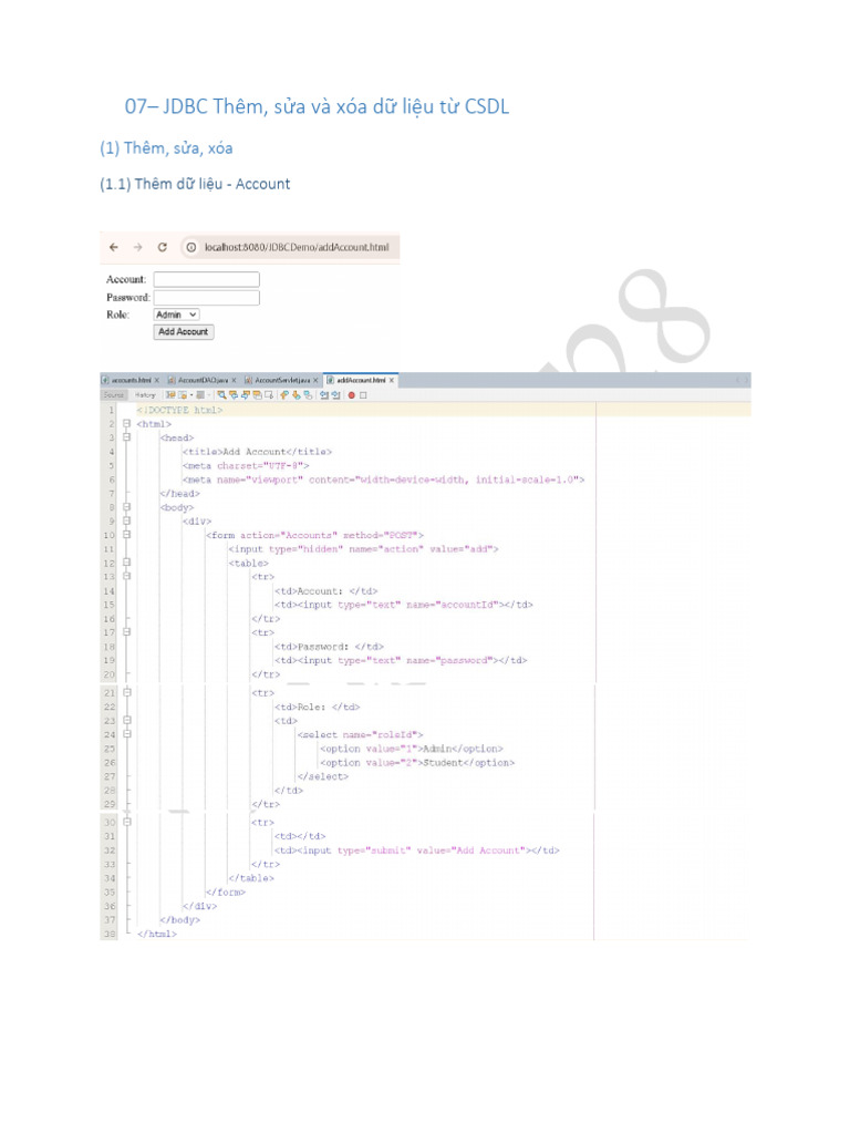 Slot07 JDBC Themxem Csdl-Guisv | PDF