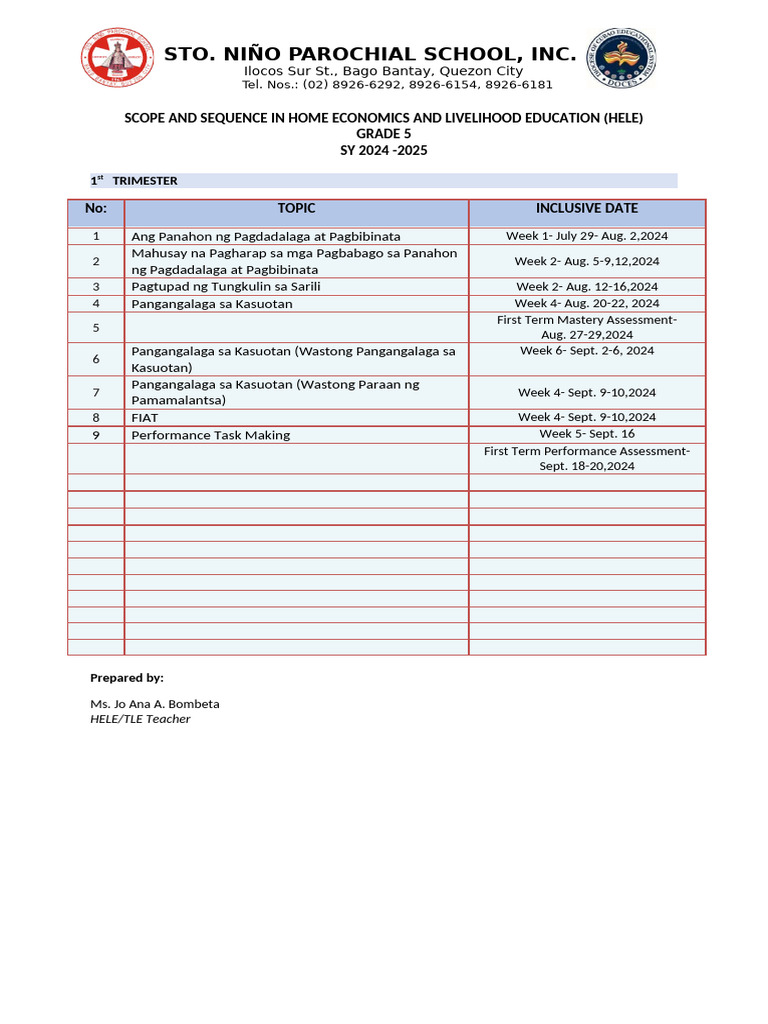 Scope and Seq. HELE 5.1 | PDF