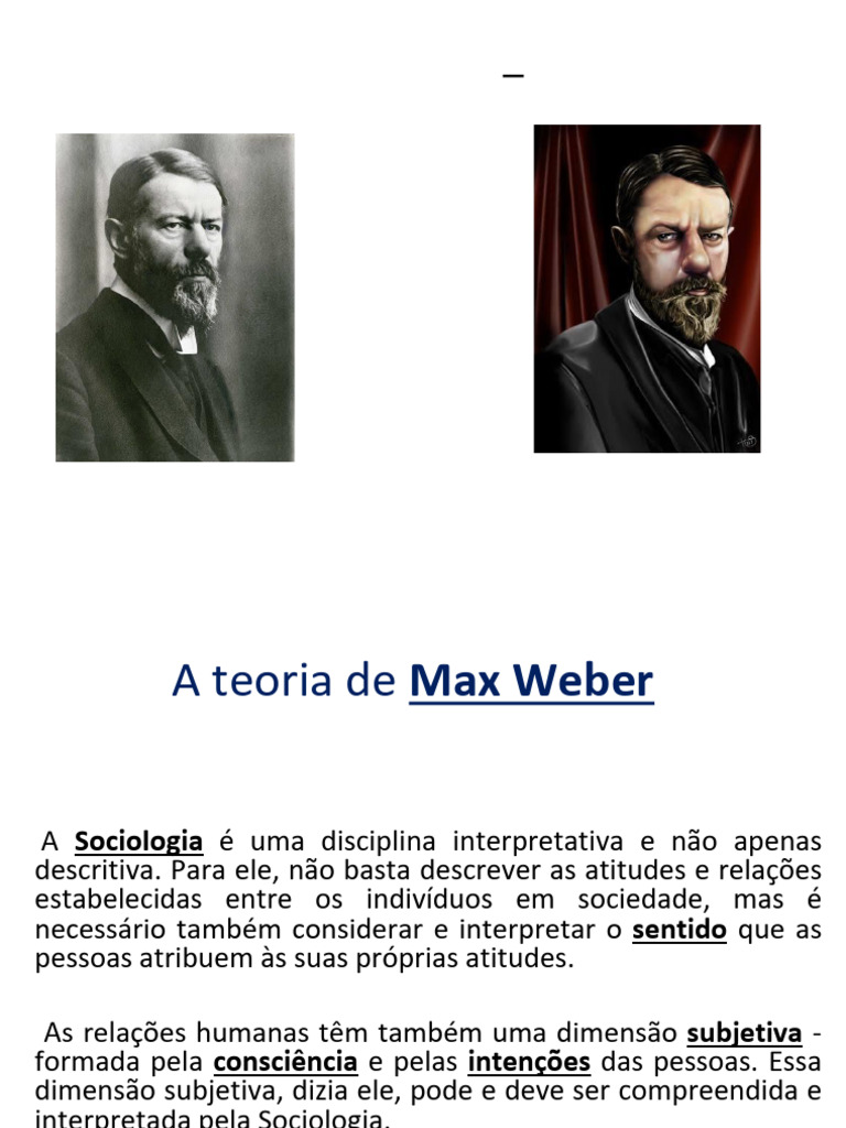 Max Weber Final 2022 Thiago Gomes | PDF | Sociologia | Max Weber