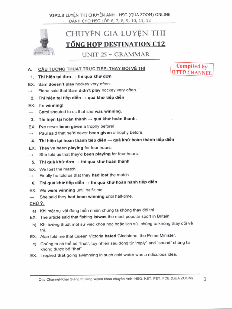 Unit 25 - Destination C12 - Otto Channel | PDF