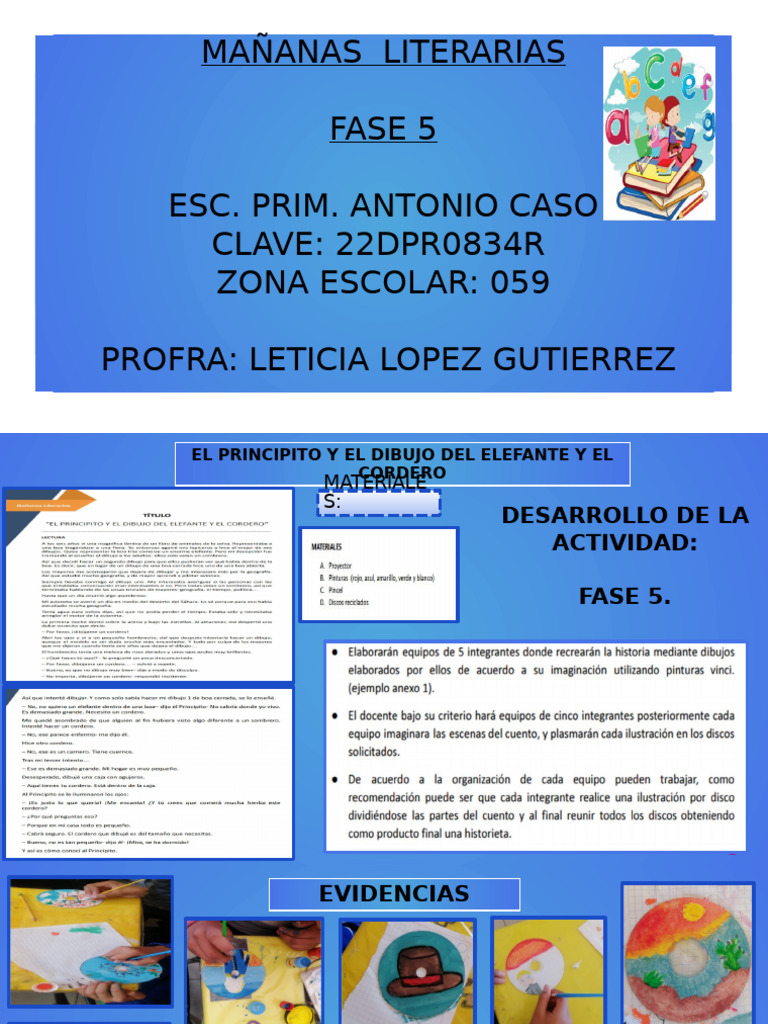 Mañanas Literarias El Principito y El Dibujo Del Elefante y El Cordero ...