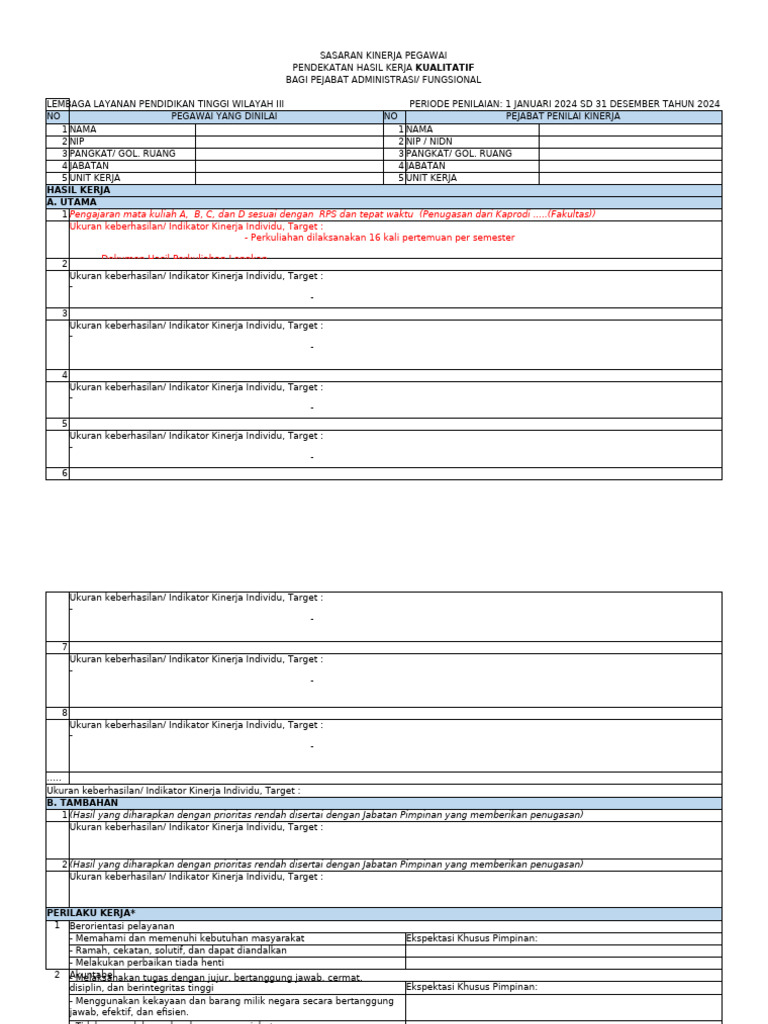 1.-Template-SKP-Dosen-PNS-ke-PTS | PDF