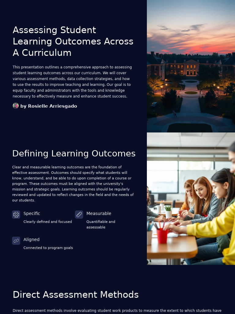 Assessing-Student-Learning-Outcomes-Across-A-Curriculum | PDF | Educational Assessment | Statistics