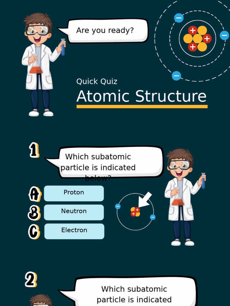 Atomic Structure-Quick Quiz | PDF