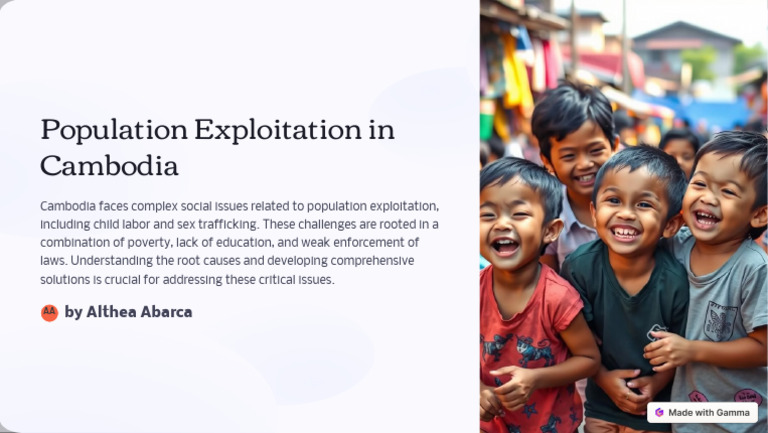 Population Exploitation in Cambodia | PDF