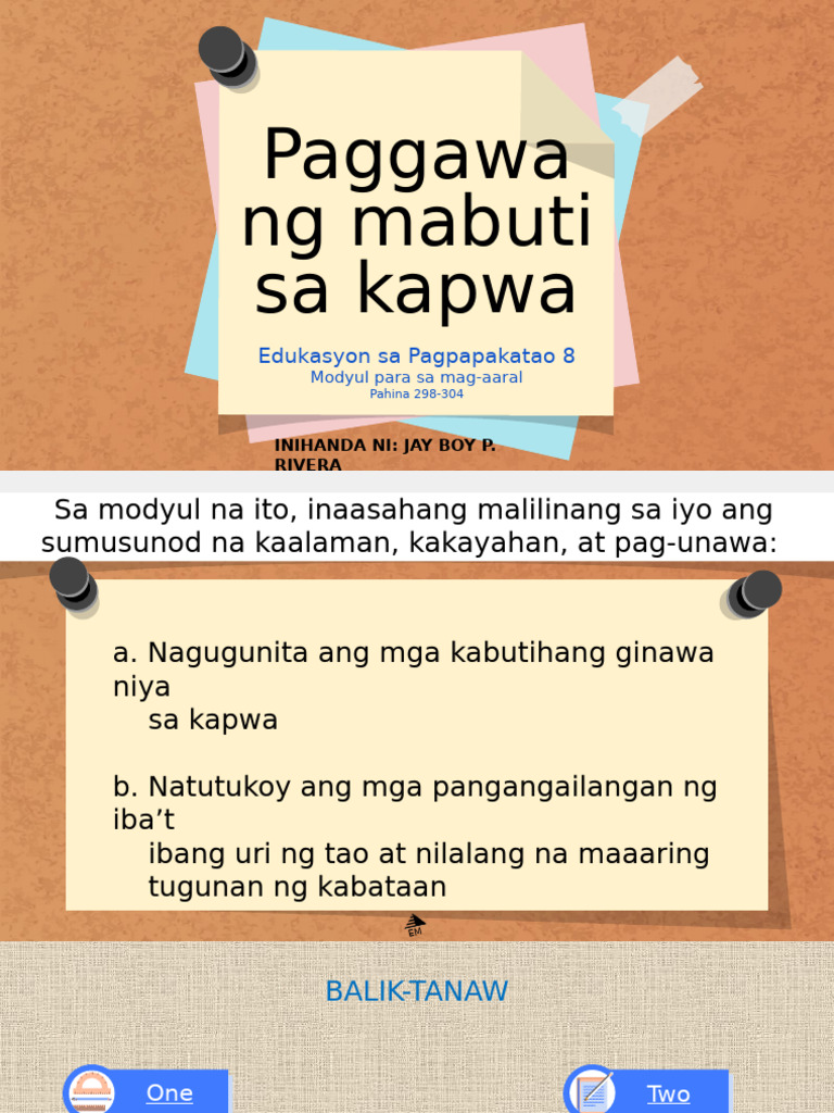 Module 11 Paggawa NG Mabuti Sa Kapwa | PDF