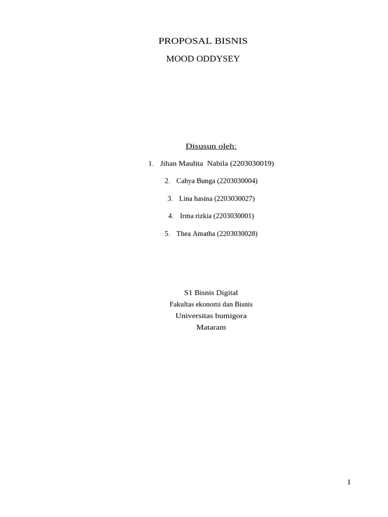 Proposal Bisnis | PDF