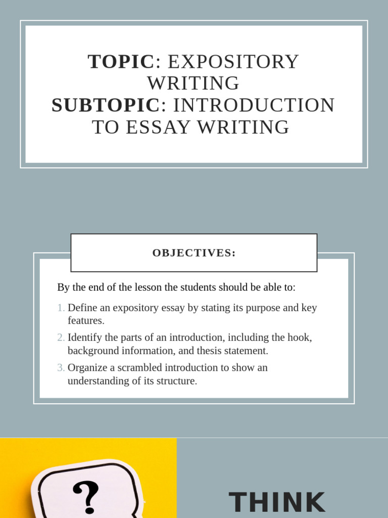 Introduction To Essay Writing | PDF | Essays | Bullying
