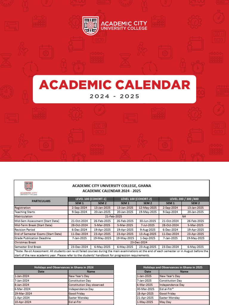 Academic Calendar 2024-2025 | PDF | Academic Term | Holidays