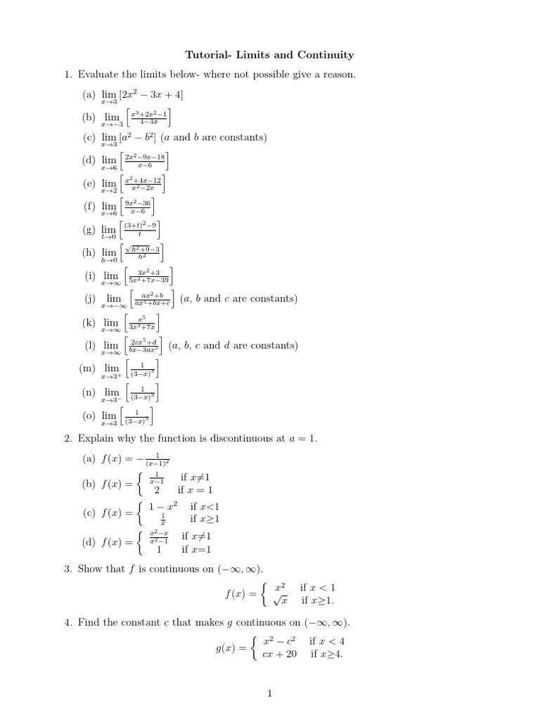 CAL 123 Tutorial1 | PDF