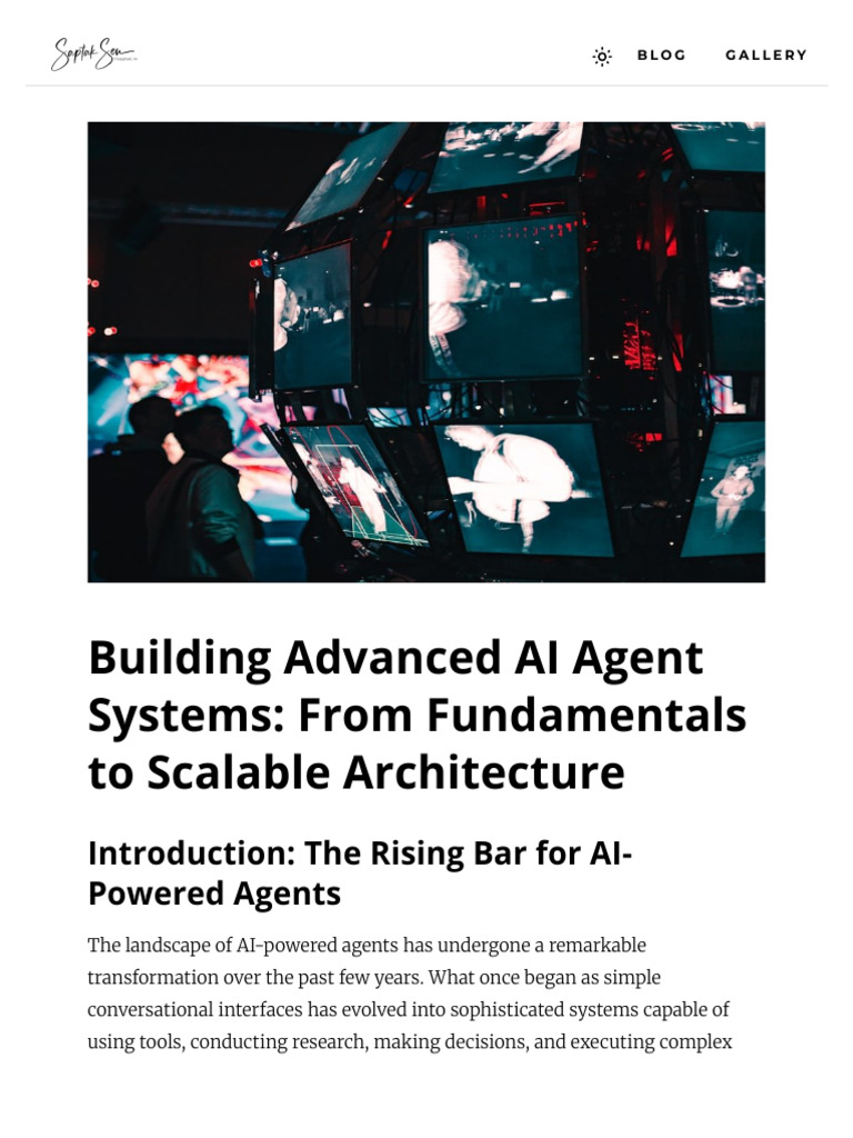 Building Advanced AI Agent Systems: From Fundamentals To Scalable Architecture | PDF | Databases ...