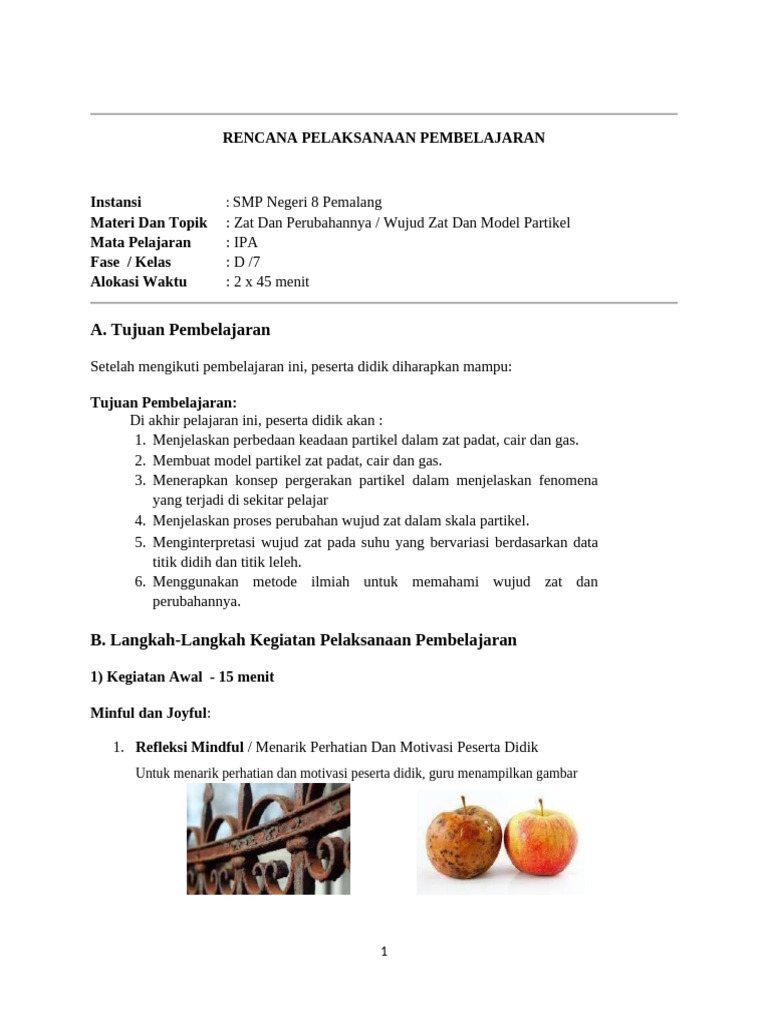 IPA EX. RPP PB Berbasis DEEP LAERNING Terintegrasi STEAM DAN LITNUM | PDF