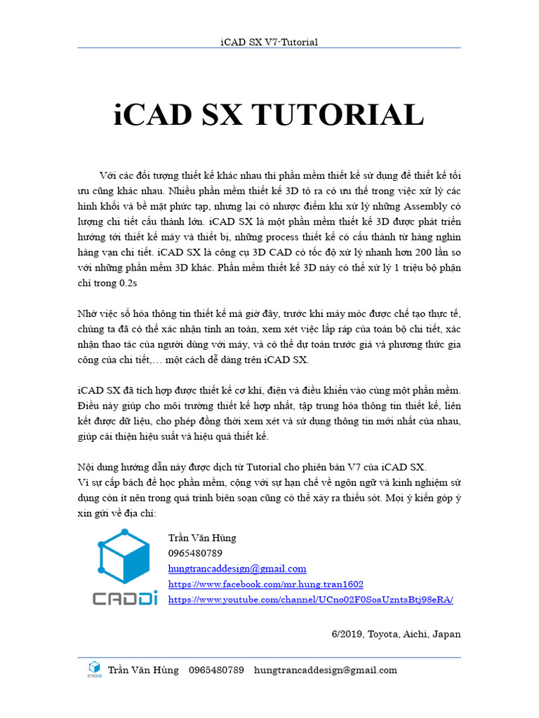 ICAD SX V7-Tutorial | PDF
