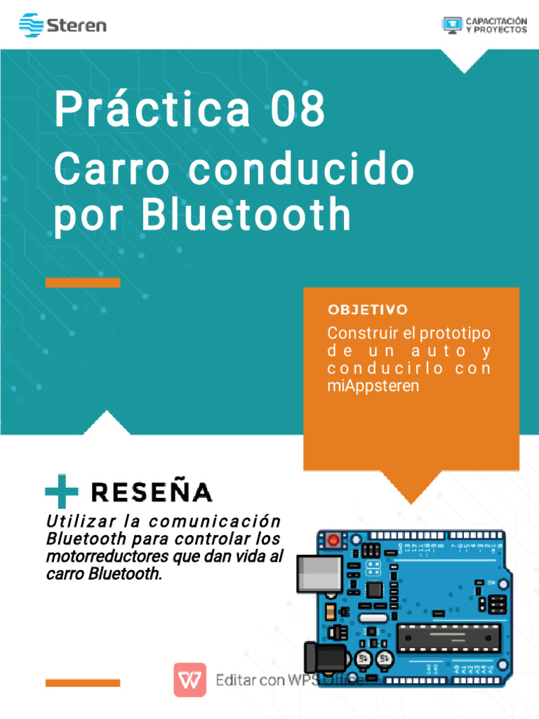 Práctica 8 - Carro Conducido Por Bluetooth | PDF | Bluetooth | Corriente continua