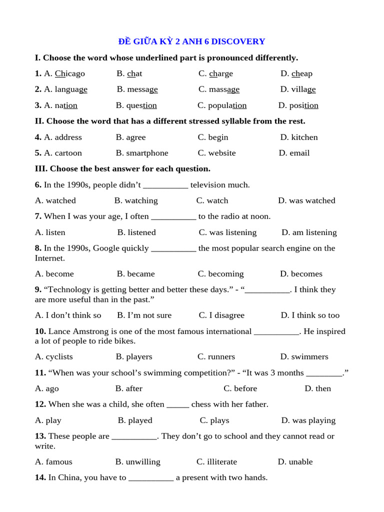 DE GIUA KY 2 ANH 6 DISCOVERY 702bd | PDF | Vietnam | Hanoi