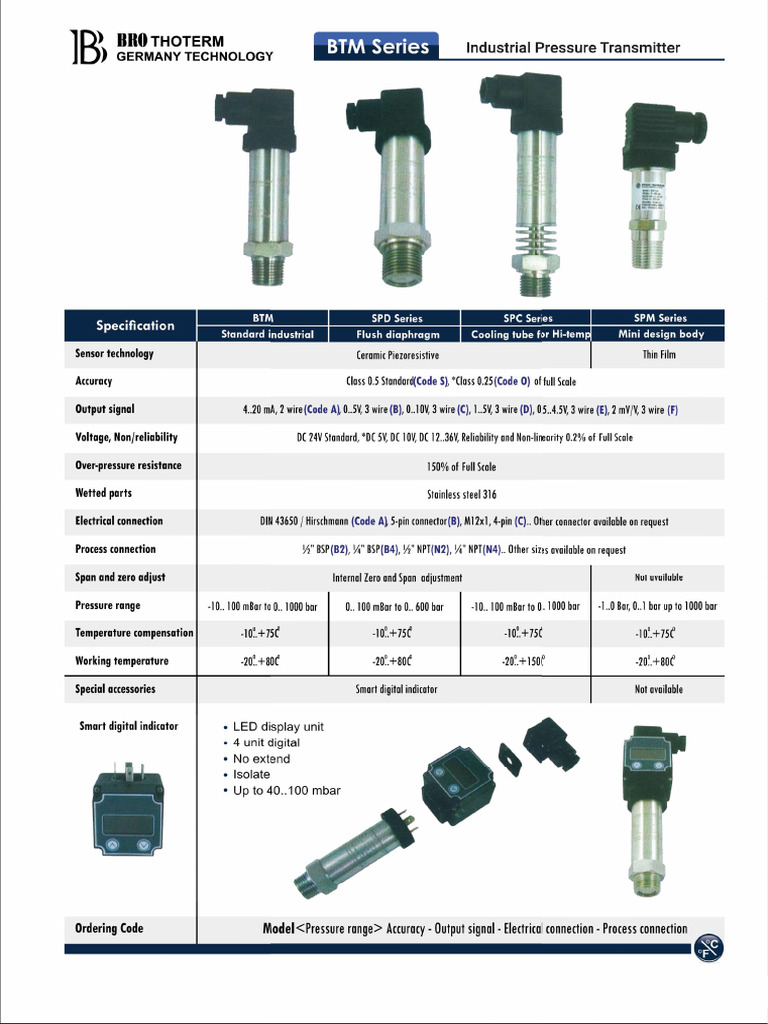 063 PT BTM Series | PDF