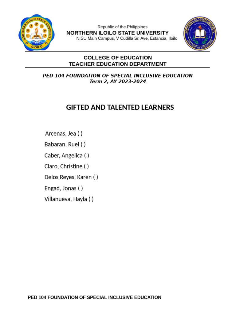 Supporting Gifted Learners in Education | PDF | Inclusion (Education ...