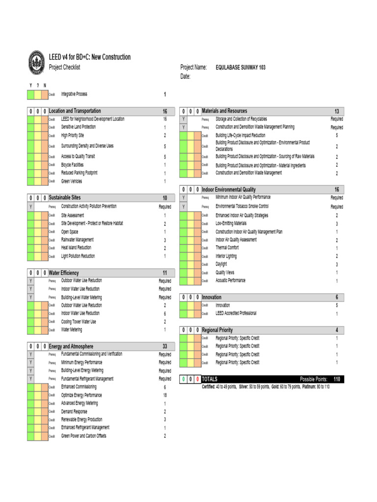 LEED v4 for Building Design and Construction | PDF | Sustainable ...
