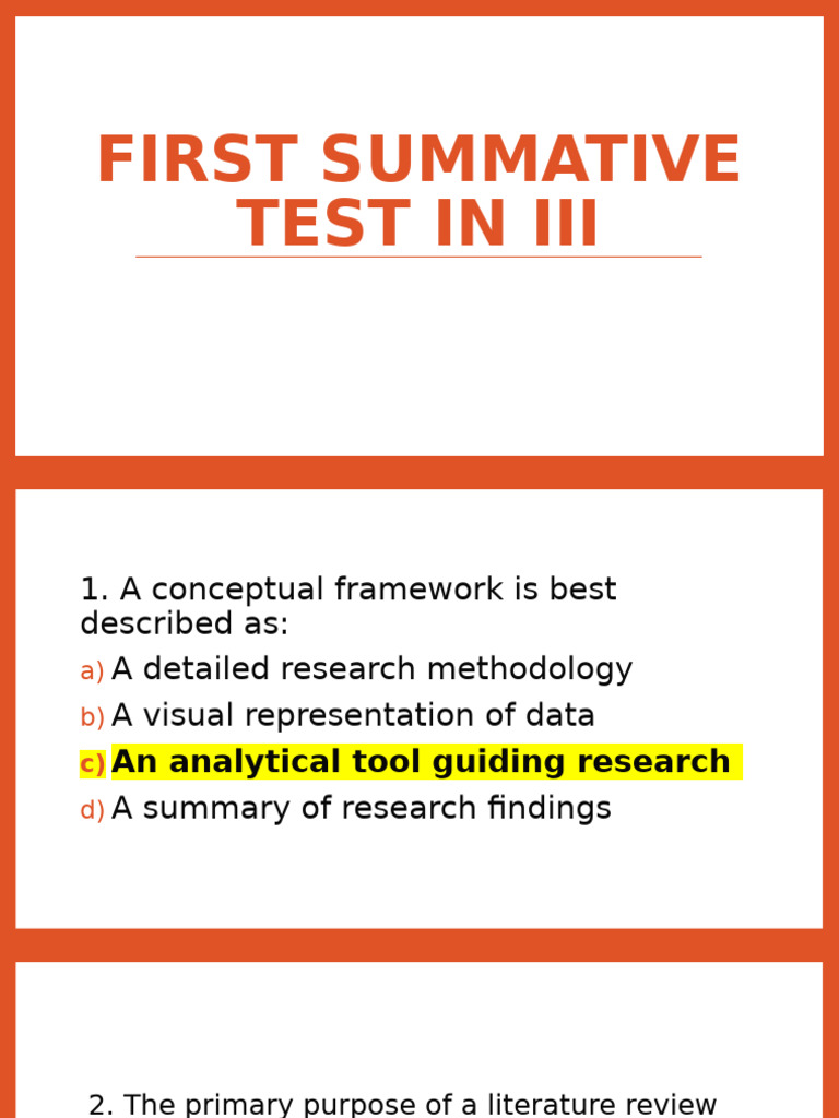 Conceptual Framework Test Questions | PDF | Methodology | Conceptual ...