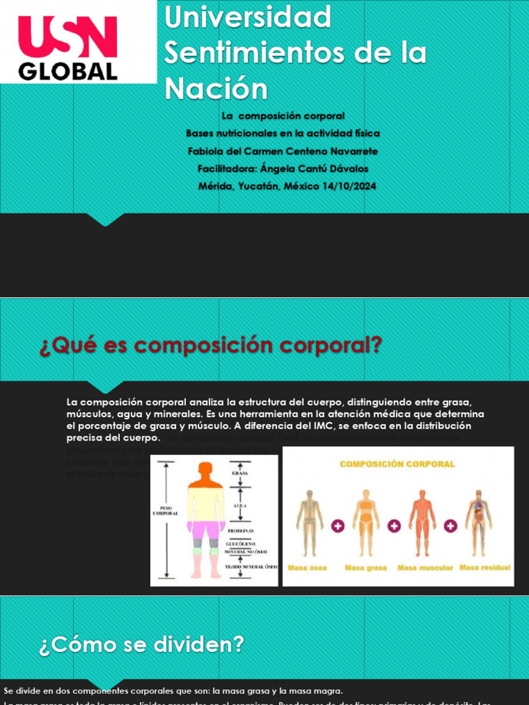 La Composición Corporal | PDF | Tejido adiposo | Índice de masa corporal