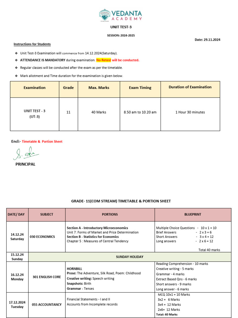 Grade 11 (Com Stream) - Ut-3 Portion Sheet | PDF | Multiple Choice | Sql