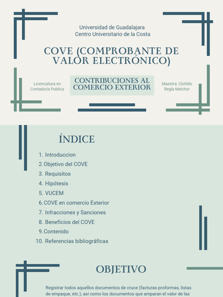 Qué es el COVE en Comercio Exterior | PDF