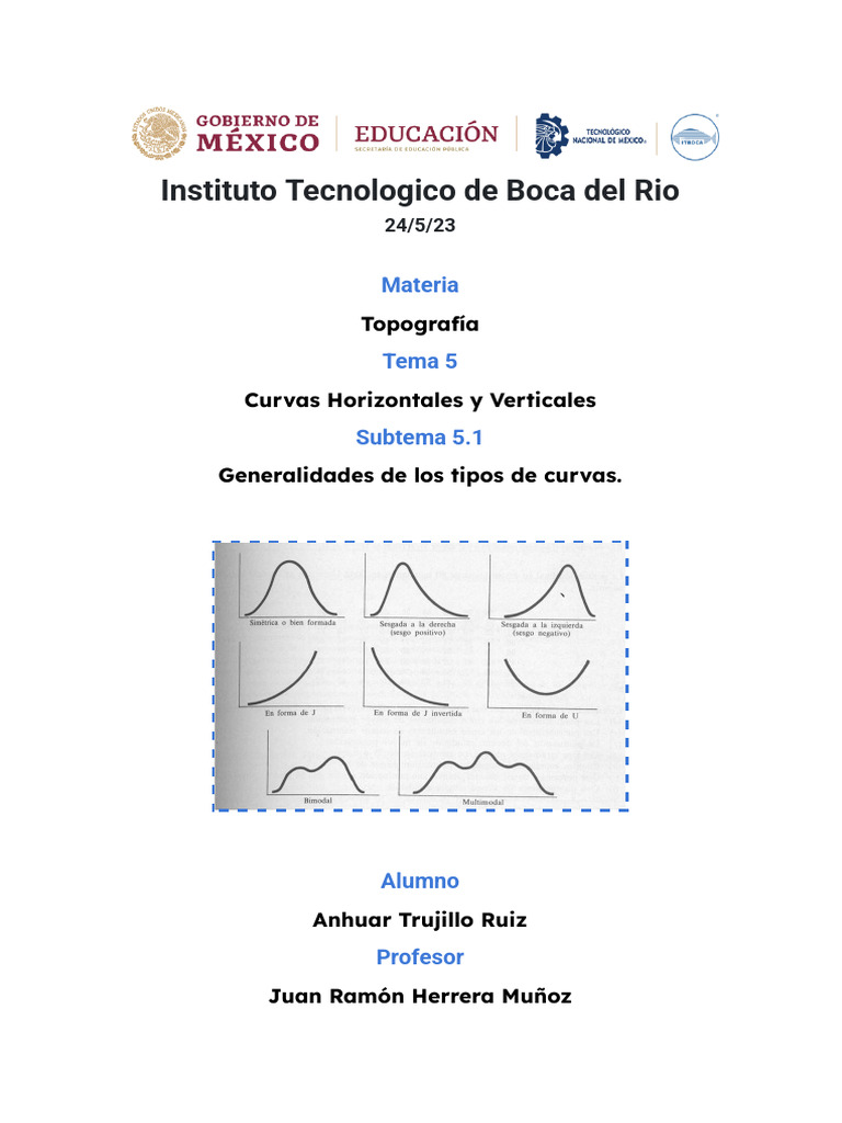 Tema 5 Curvas Horizontales y Verticales | PDF | Topografía | Curva
