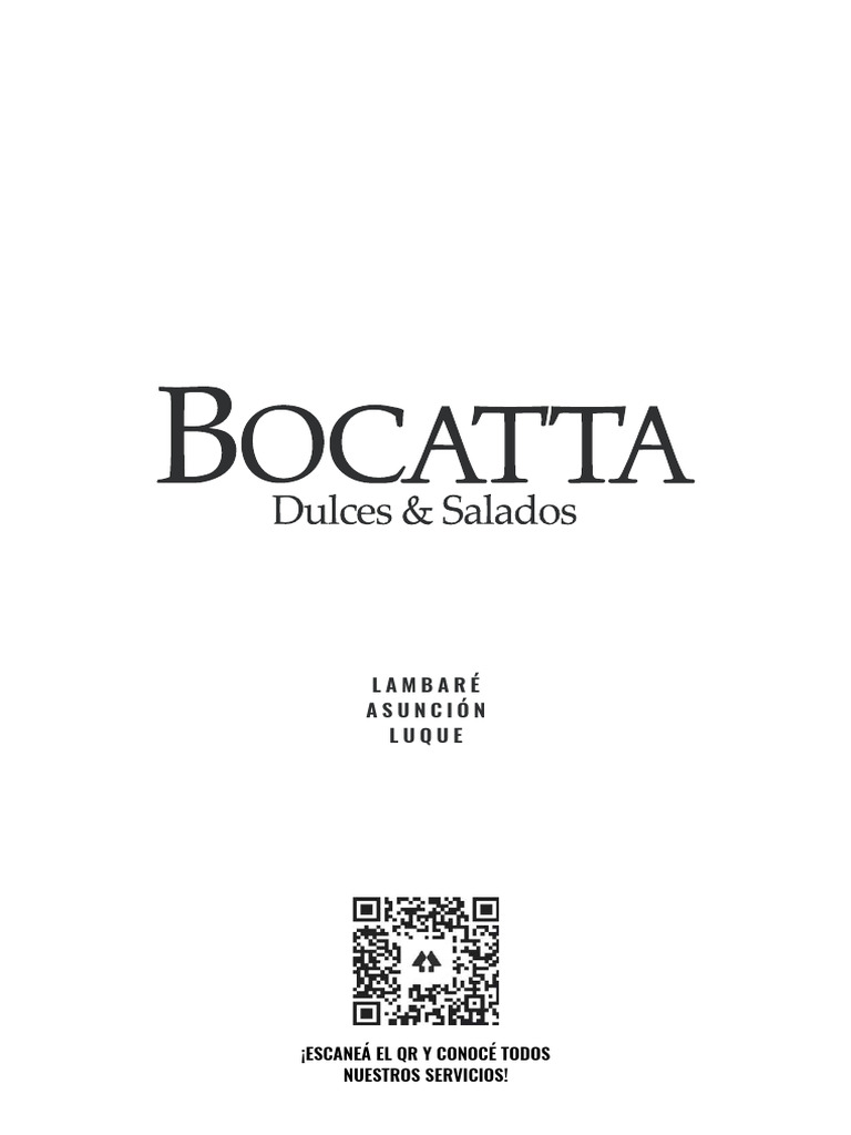 MENÚ BOCATTA IMG | PDF | Tortita | Alimentos