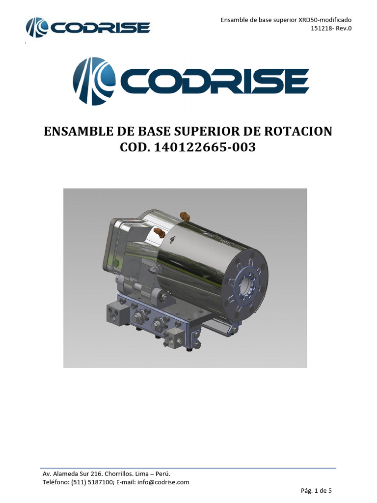 Ensamble de Base Superior de Rotacion 140122665-003 | PDF | Tornillo | Madera