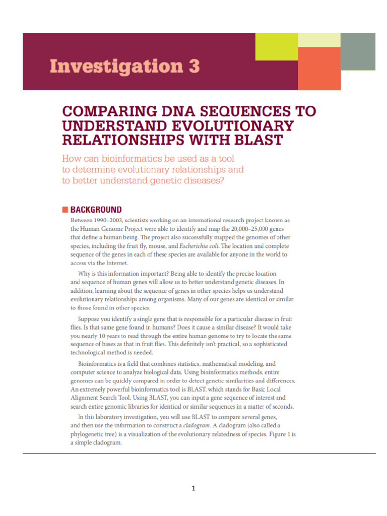 Alternative To BLAST Lab AP Lab 3 2021 | PDF | Nucleic Acid Sequence ...