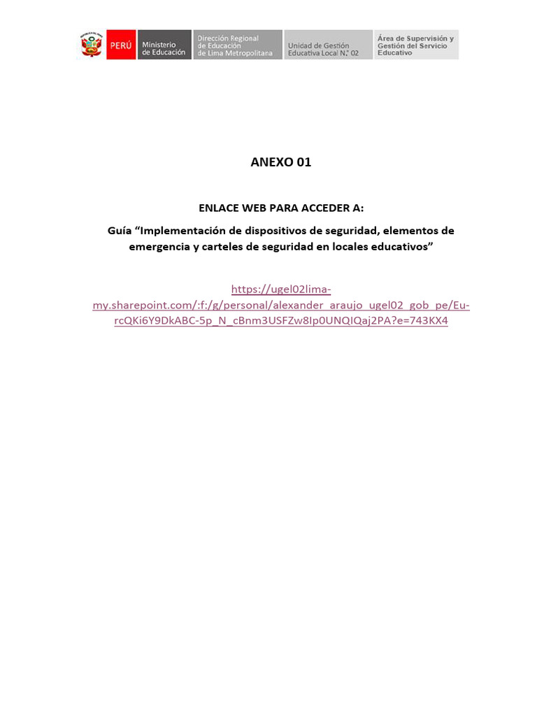 Anexo 01 Dispositivos de Seguridad y Senalizacion en Iiee | PDF