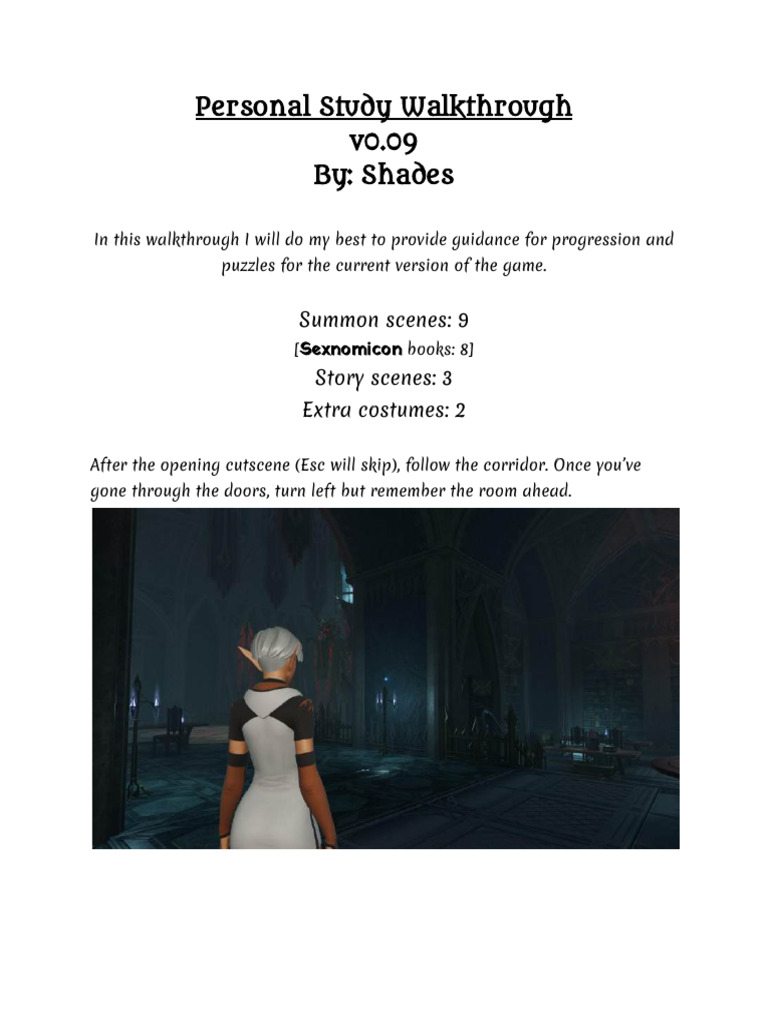 Personal Study Game Walkthrough v0.09 | PDF