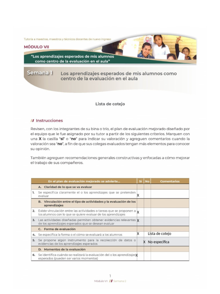 ACT EVAL SEM 1 MOD VII | PDF