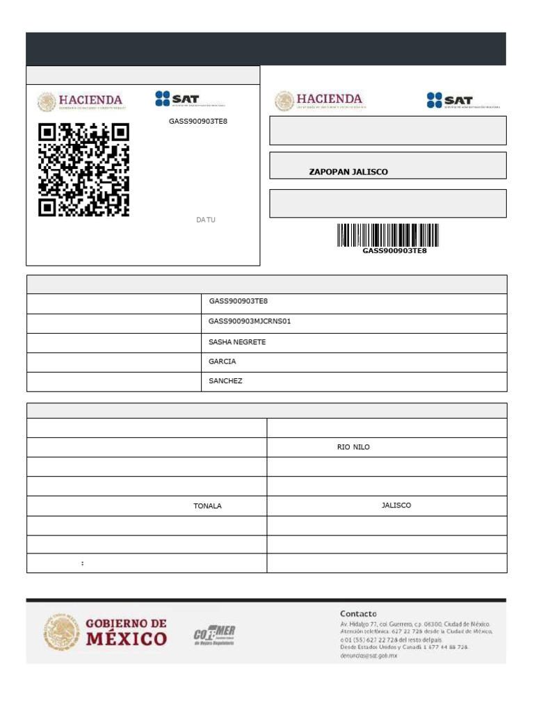 GASS900903TE8_RFC-1 | PDF | Gobierno