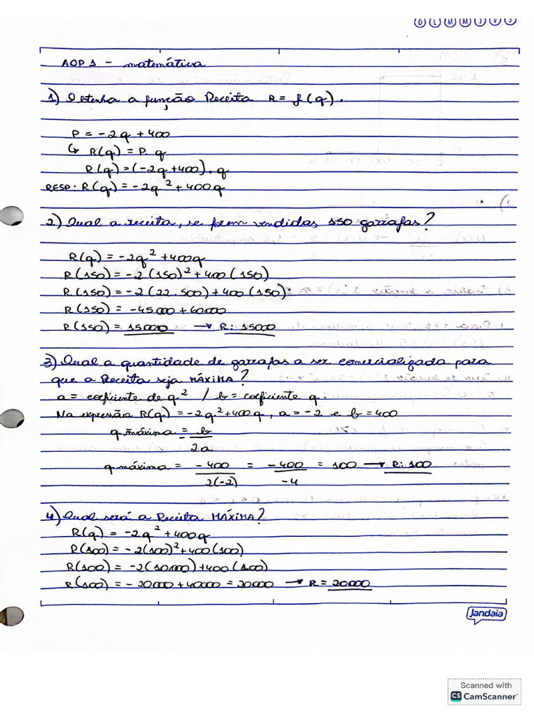 Aop2 de Matemática | PDF