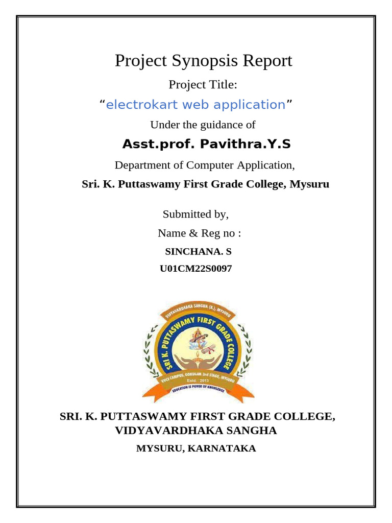 Project Synopsis Report Sinch | PDF | Scalability | Web Application