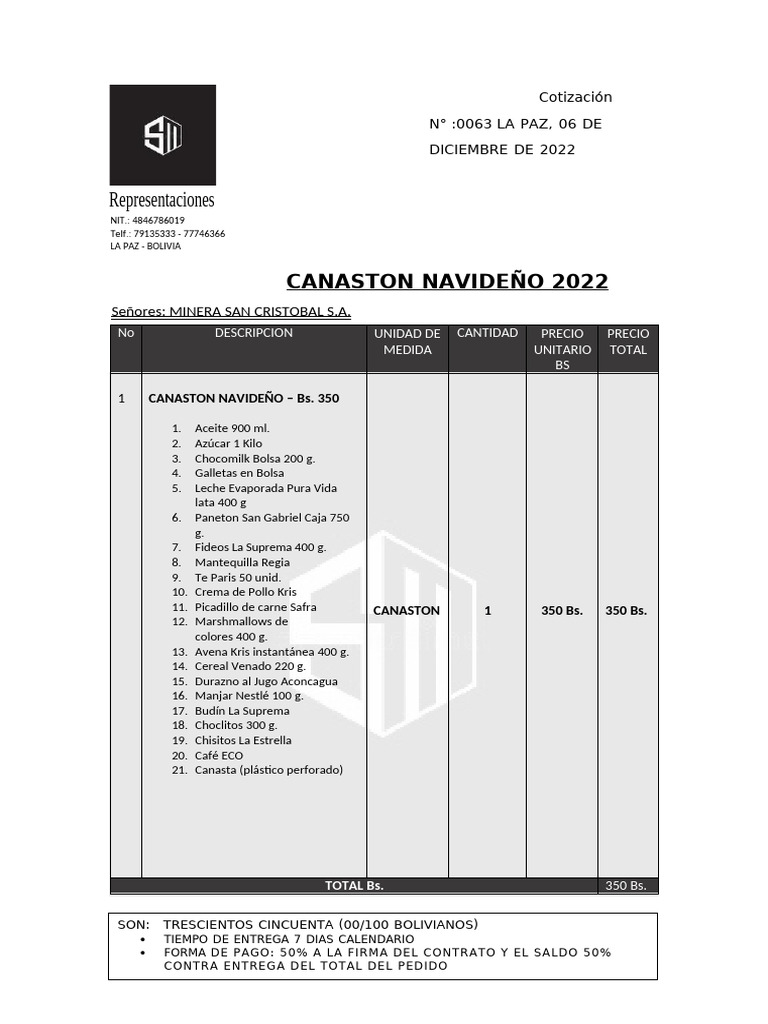 CANASTON DE 350 | PDF