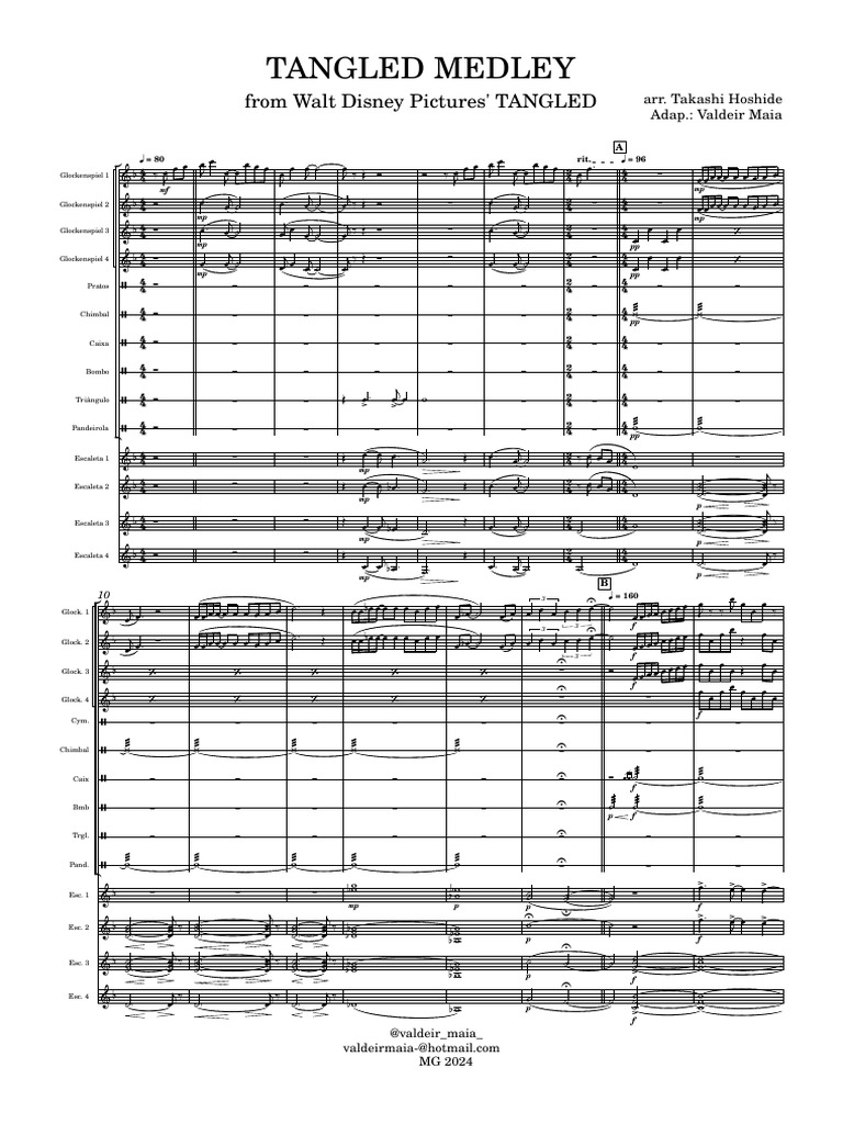 TANGLED MEDLEY-Partitura - e - Partes | PDF