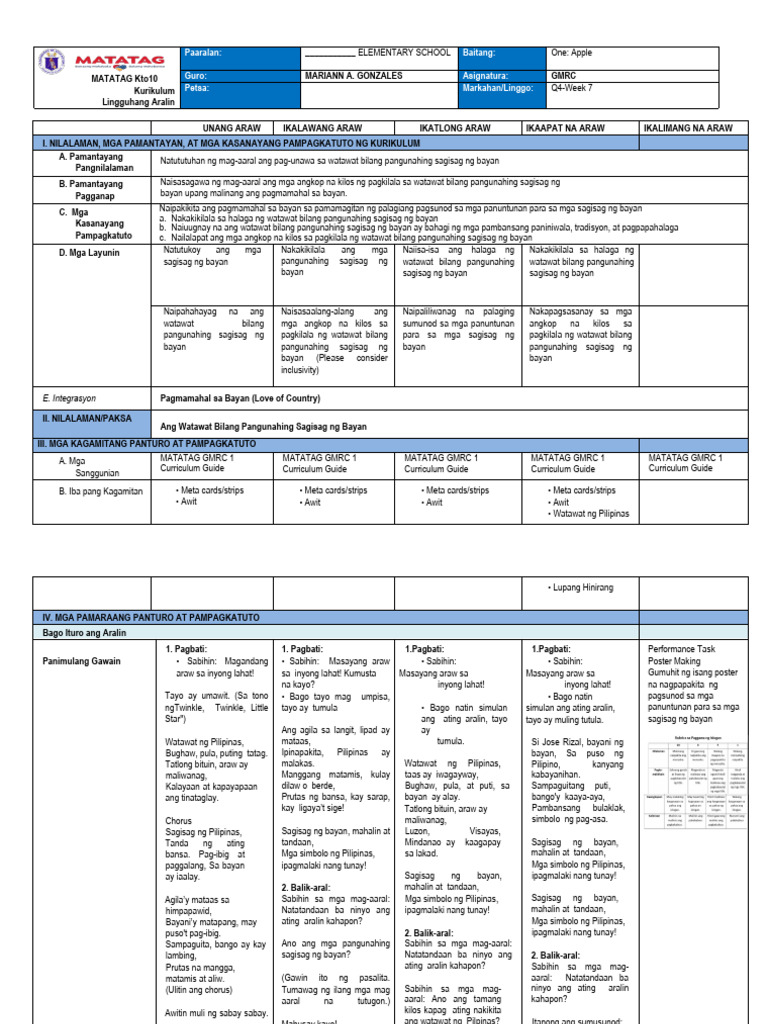WEEK 7-Q4-GMRC | PDF