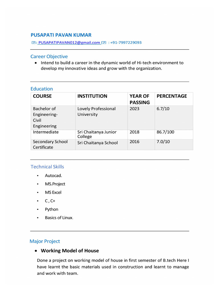 Pavan CV Images 0 | PDF