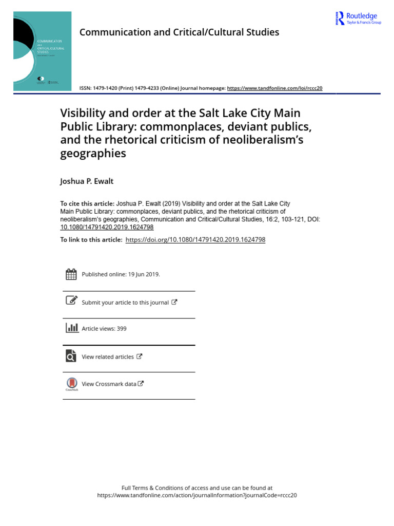 Ewalt-Neoliberal Public Order | PDF | Deviance (Sociology) | Rhetoric