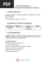 PAC Powder Safety Data Sheet | PDF | Water | Sodium Carbonate