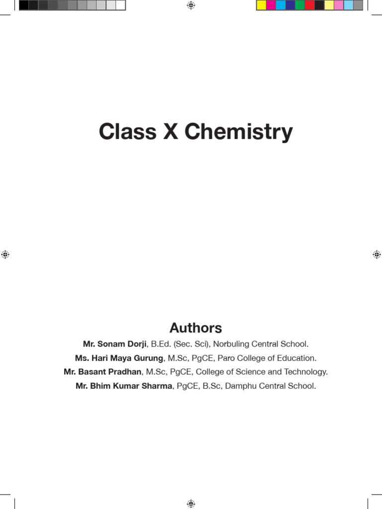 X Chemistry Textbook 2019 | PDF | Chemical Reactions | Educational ...