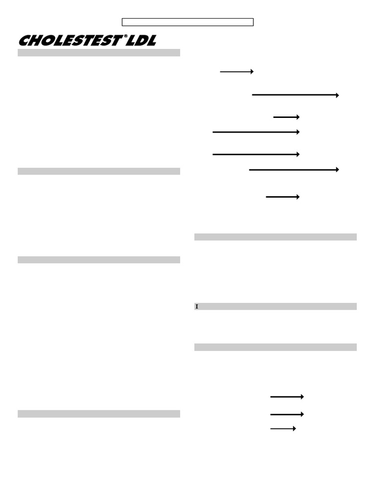 Kit Insert Choletest LDL | PDF | Low Density Lipoprotein | Cholesterol