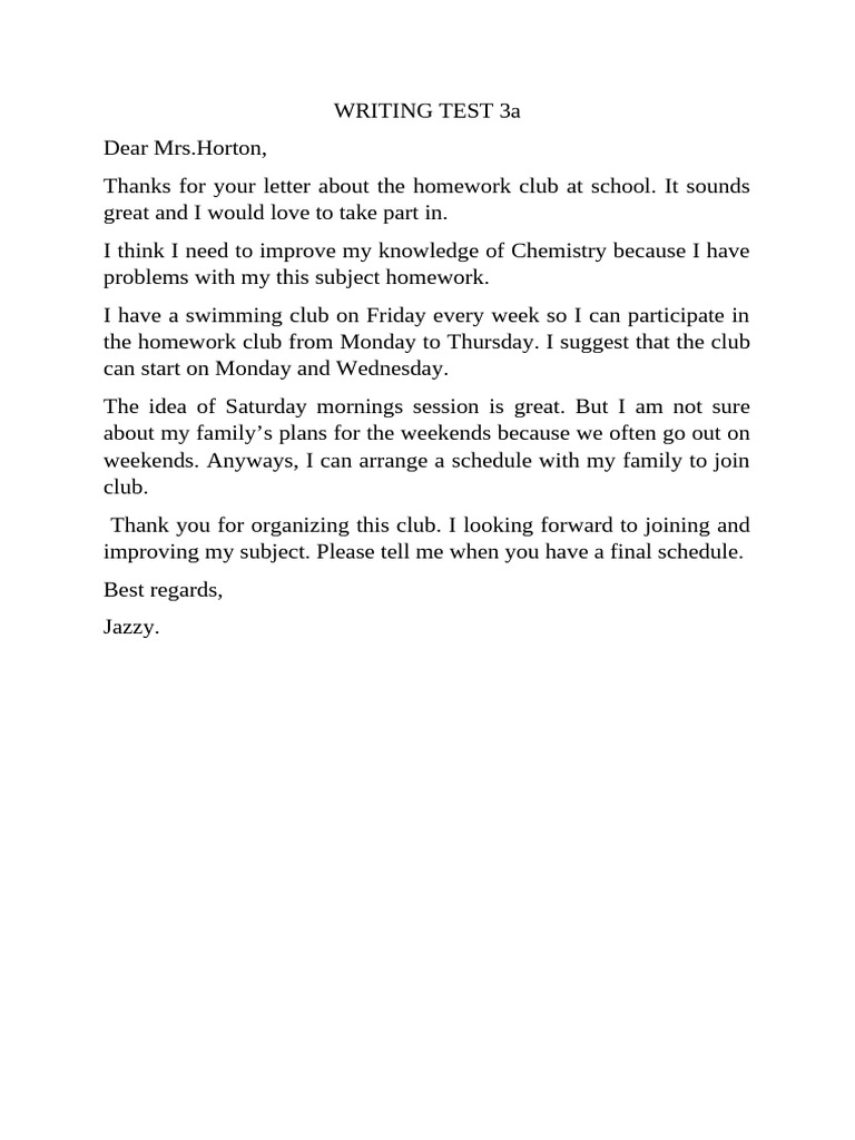 Writing Test 3 | PDF