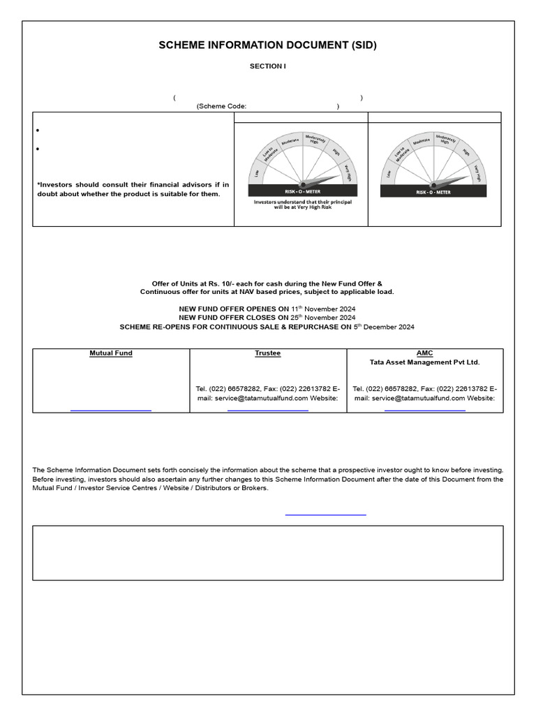 NFO Tata-India-Innovation-Fund | PDF | Mutual Funds | Investing