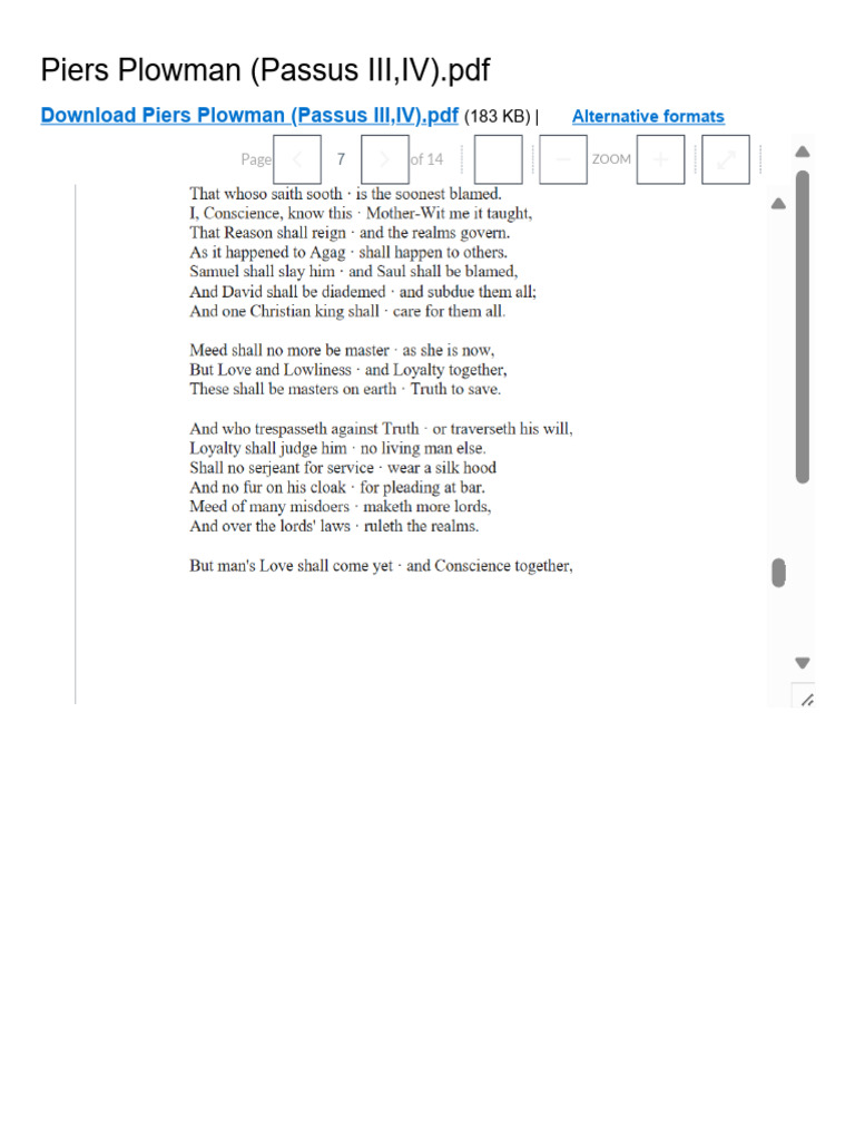 Piers Plowman | PDF