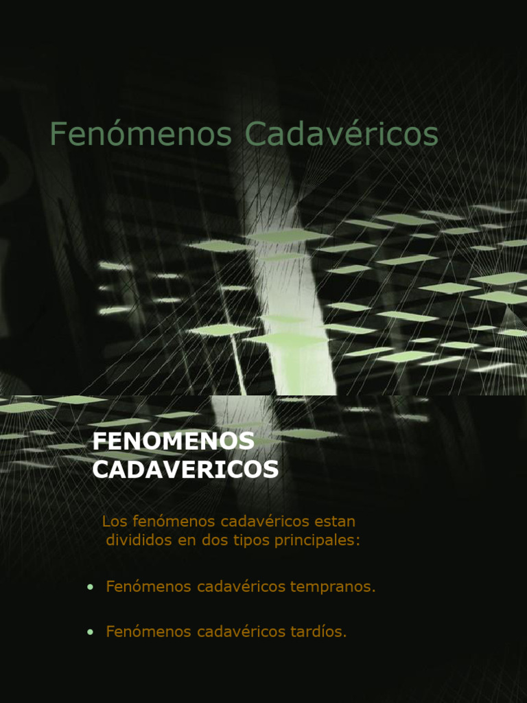 Fenomenos-cadavericos | PDF | Descomposición