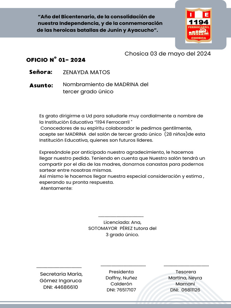 Documento A4 Carta Formal Blanco y Gris - 20240503 - 141911 - 0000 | PDF