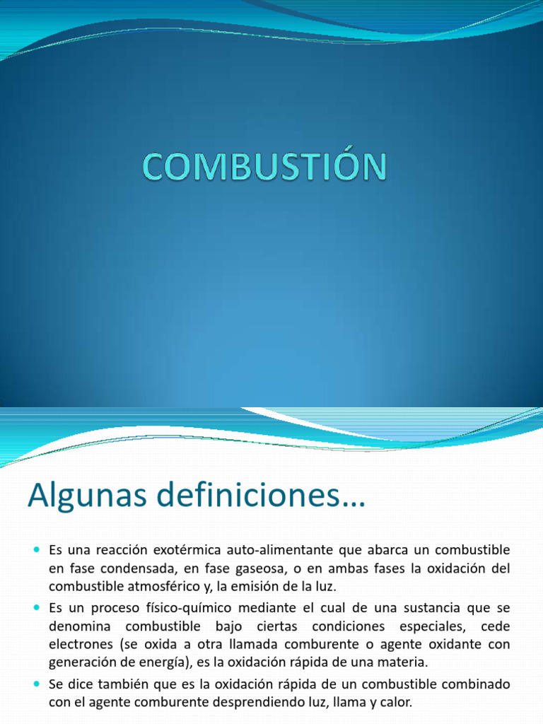 1 Combustión | PDF | Combustión | Redox